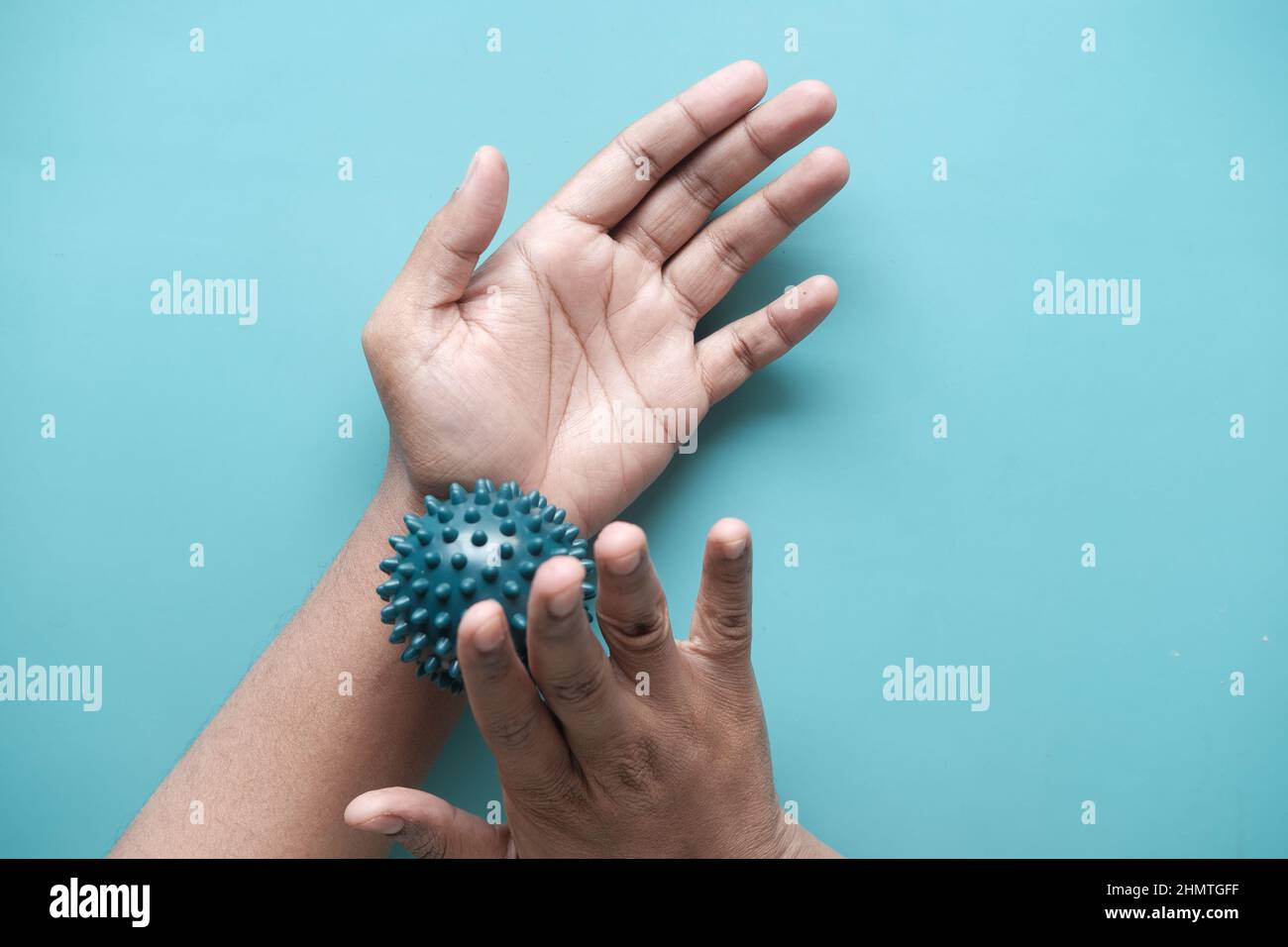 Hand and Finger Strengthening Exercises on Black Background Stock Photo ...