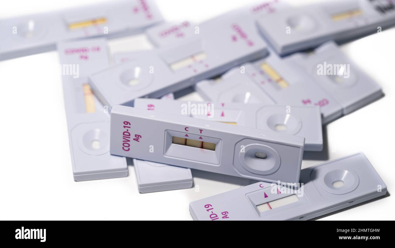 used antigen test kits. proper disposal of antigen covid test kits with ...