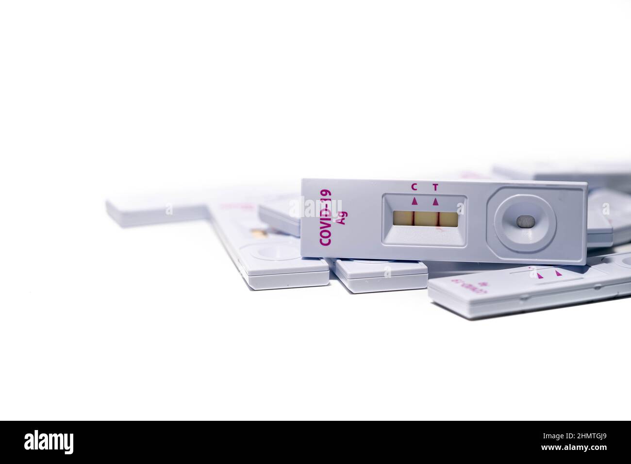 used antigen test kits. proper disposal of antigen covid test kits with ...
