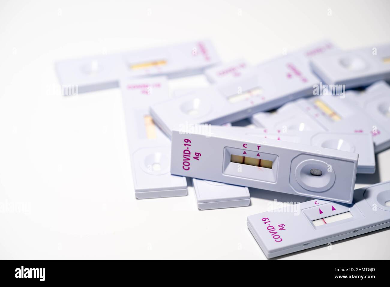 used antigen test kits. proper disposal of antigen covid test kits with ...