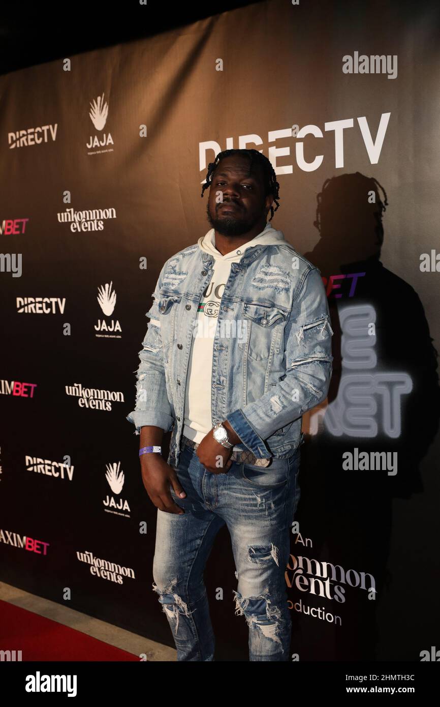 Los Angeles, USA. 11th Feb, 2022. Jay Uncut arrives at MaximBet Music ...