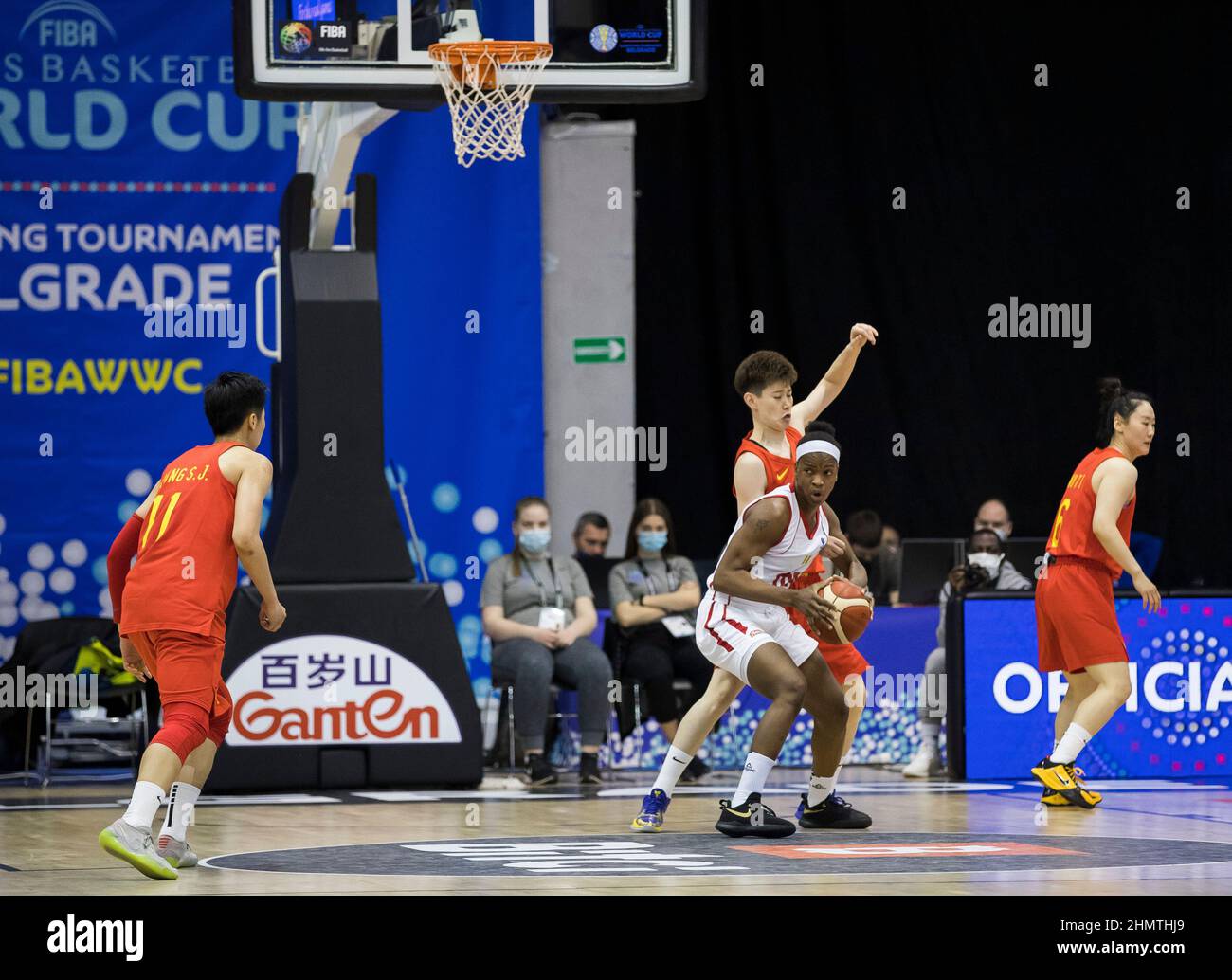Belgrade, Serbia, 11th February 2022. Weina Jin of China competes ...