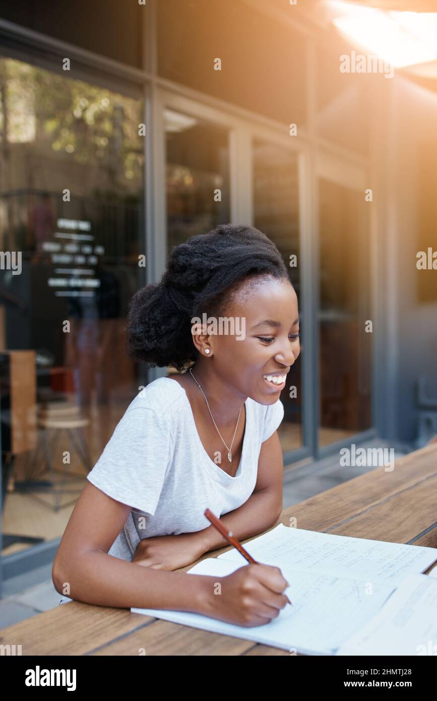 She is enthusiastic about the task at hand Stock Photo - Alamy