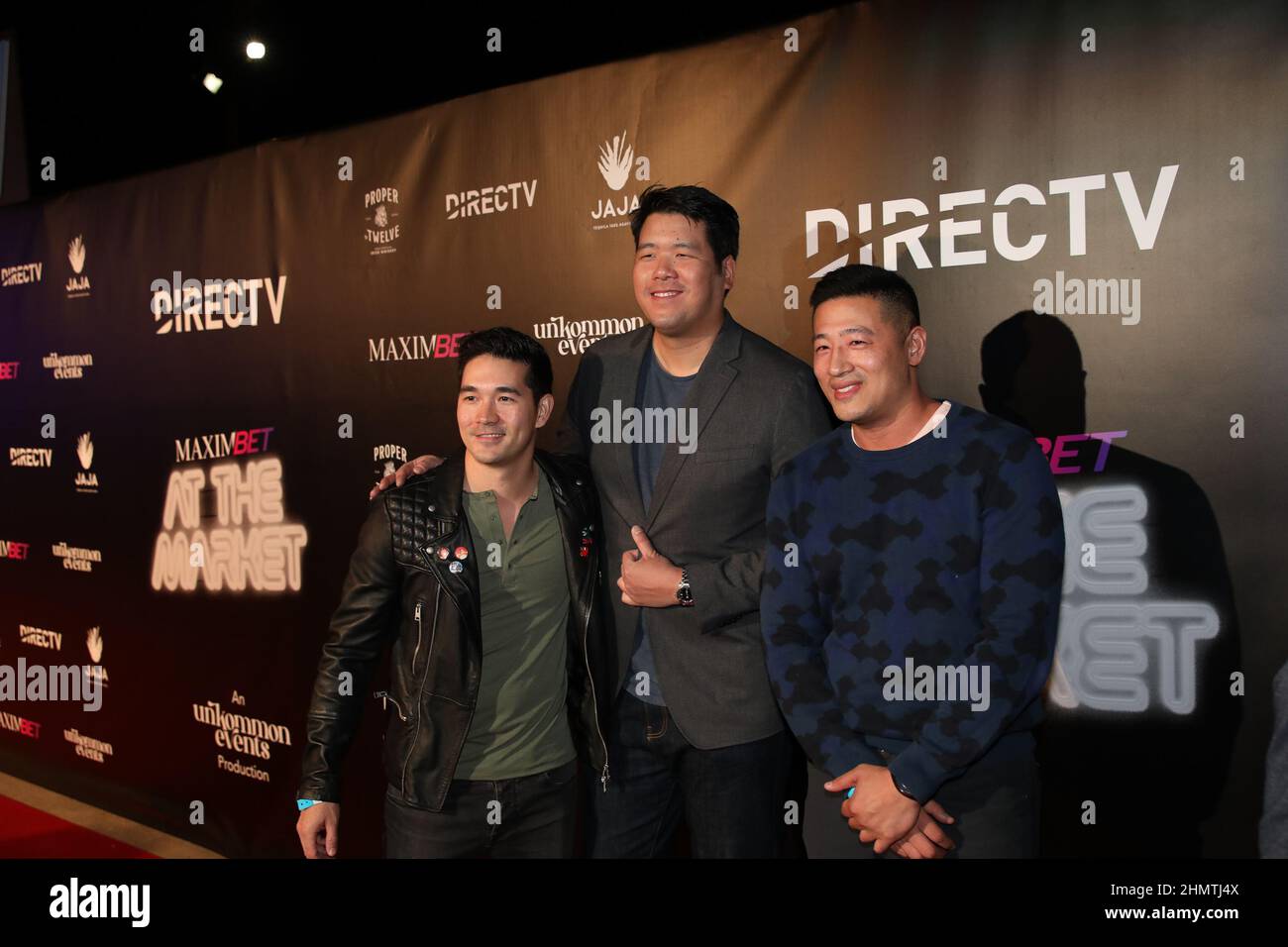Ken Kirby, Dennis Kwan, and Allen Chai arrive at MaximBet Music at the ...