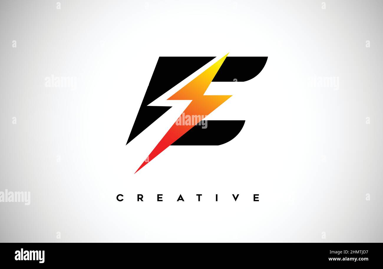E thunder logo hi-res stock photography and images - Alamy