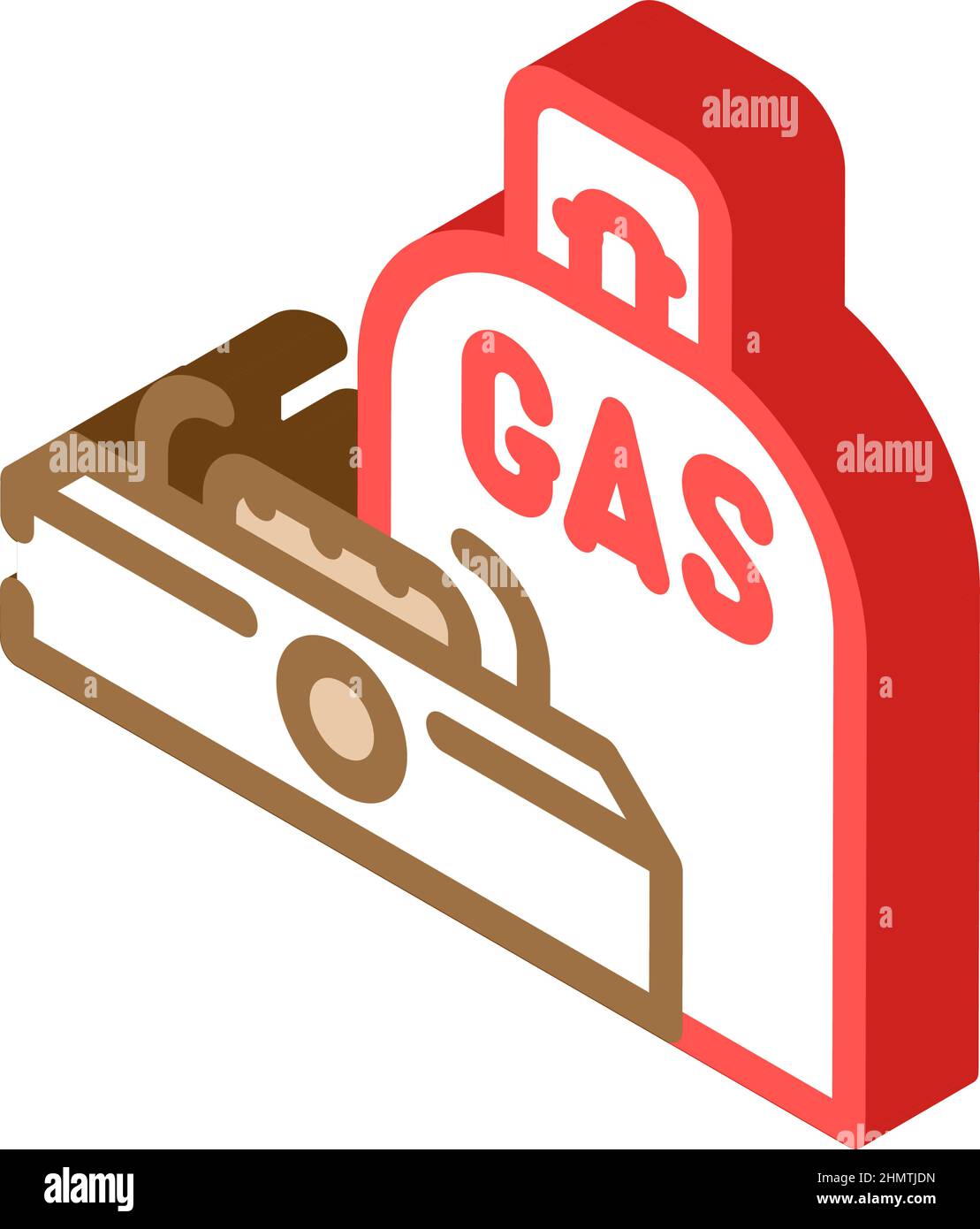 gas cooktop isometric icon vector illustration Stock Vector Image & Art ...