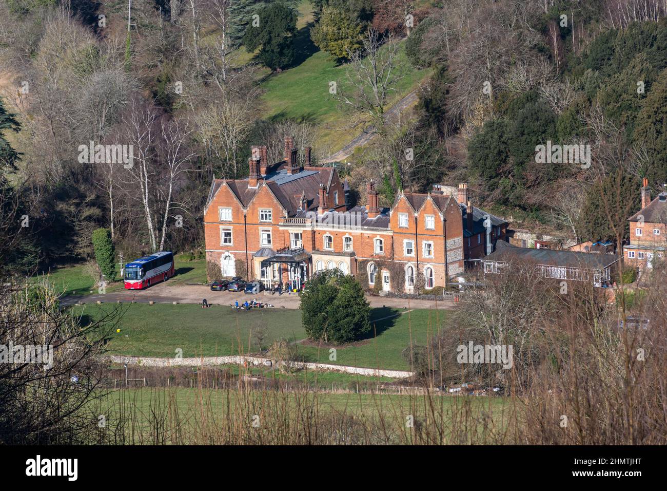 View of Juniper Hall, 17th century manor house owned by the Field ...