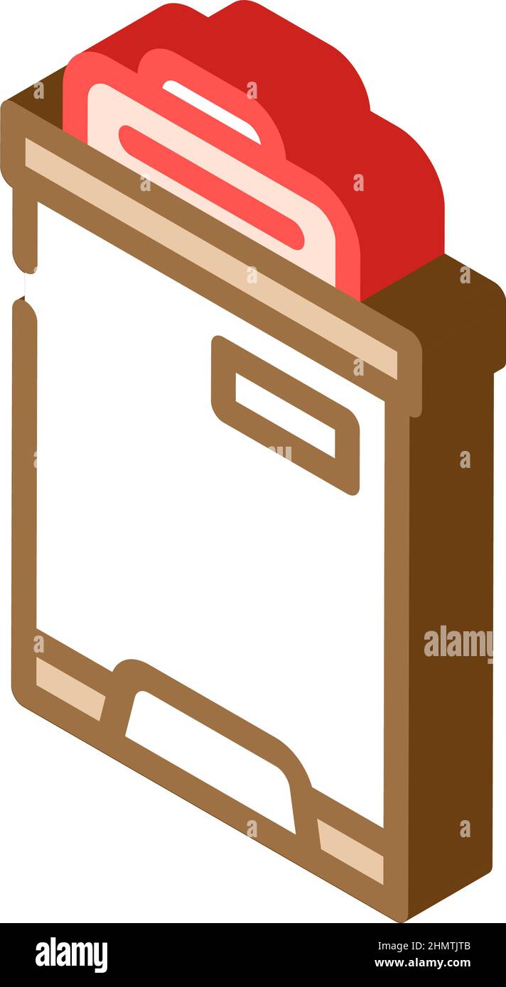 trash compactor isometric icon vector illustration Stock Vector Image ...