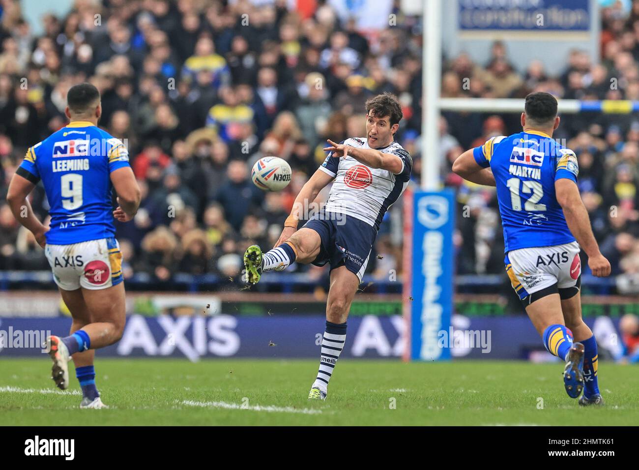Leeds, UK. 12th Feb, 2022. Stefan Ratchford #1 of Warrington Wolves ...