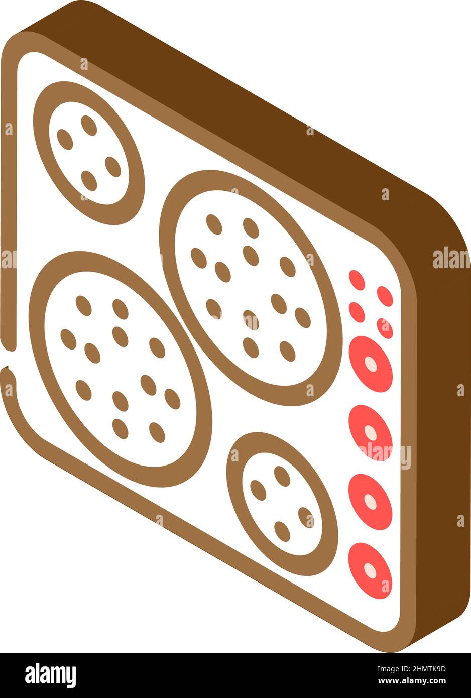 electric cooktop isometric icon vector illustration Stock Vector Image ...