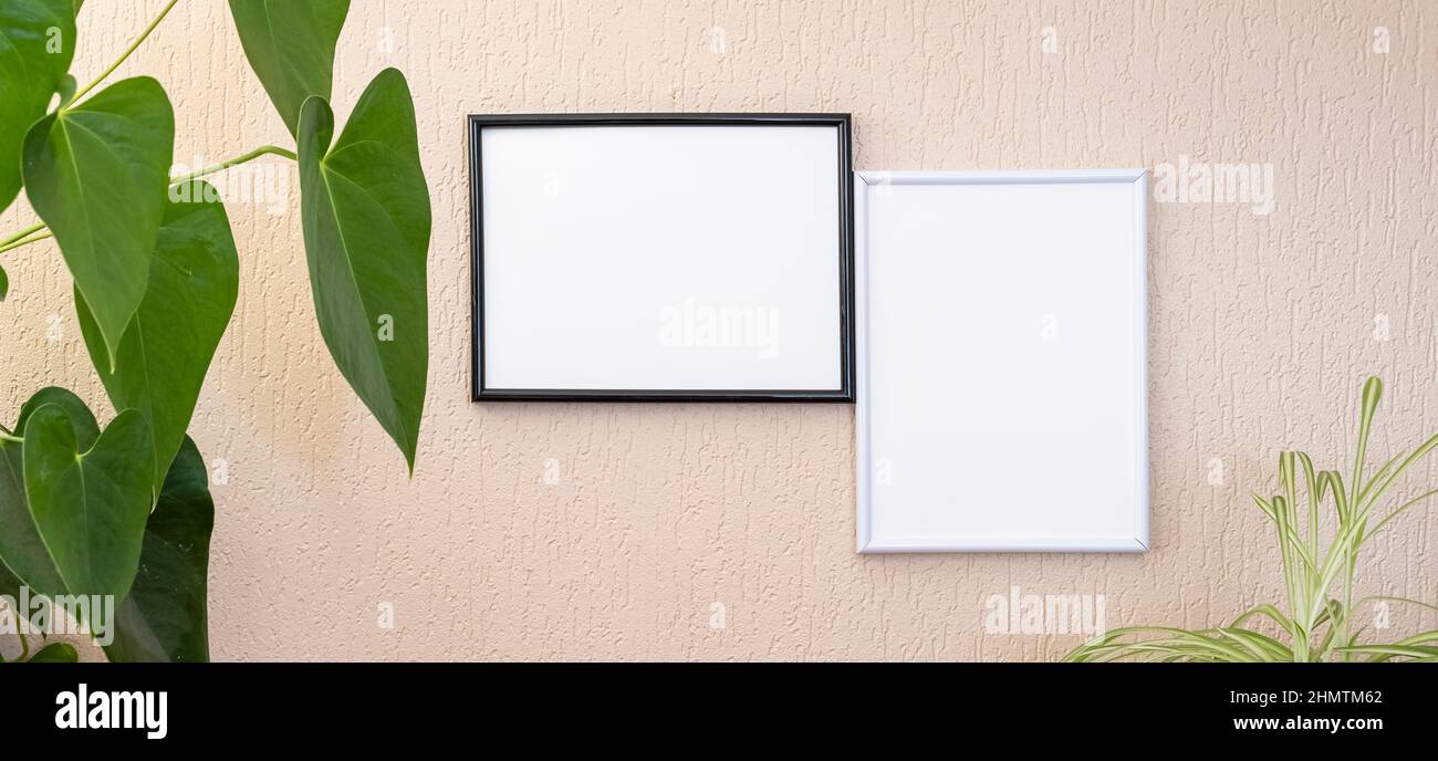 Model of photo frame with empty space for logos, advertising ...