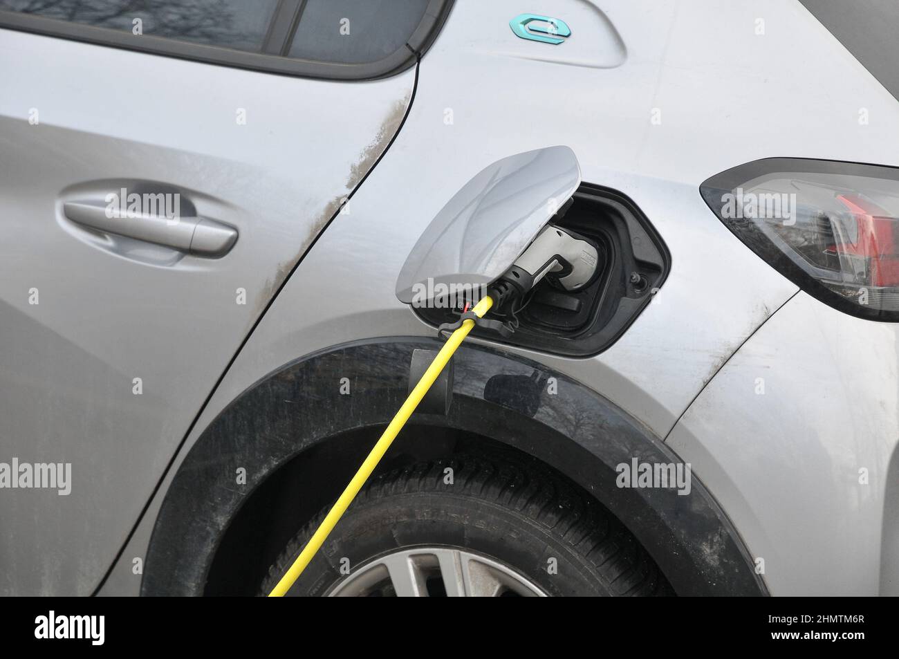 Copenhagen/Denmark./12. February 2022/.Electric cars charge at Clever ...