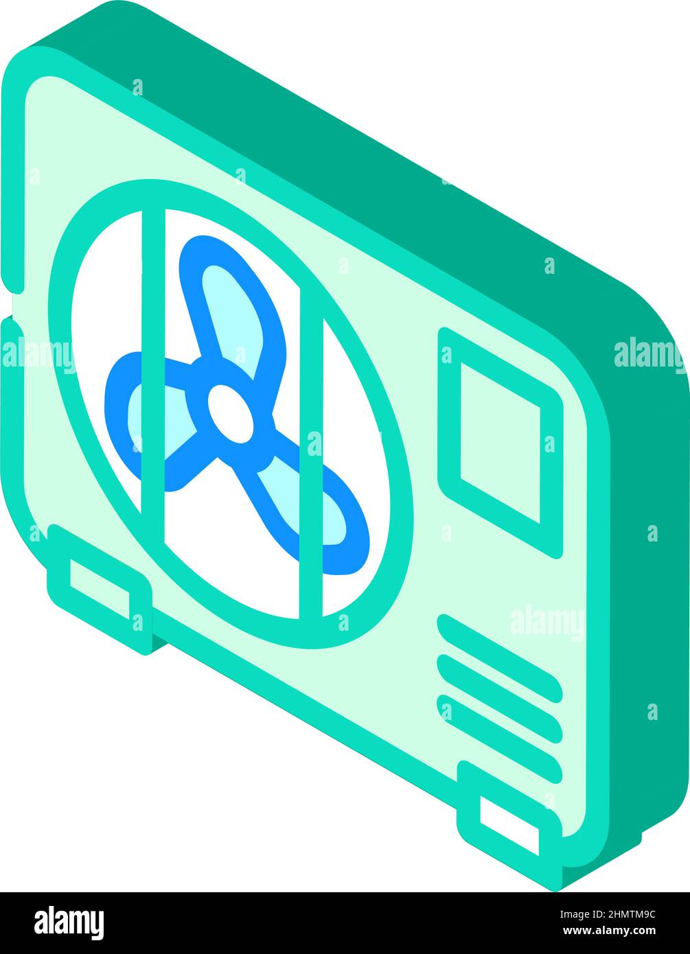 air conditioner isometric icon vector illustration Stock Vector Image ...