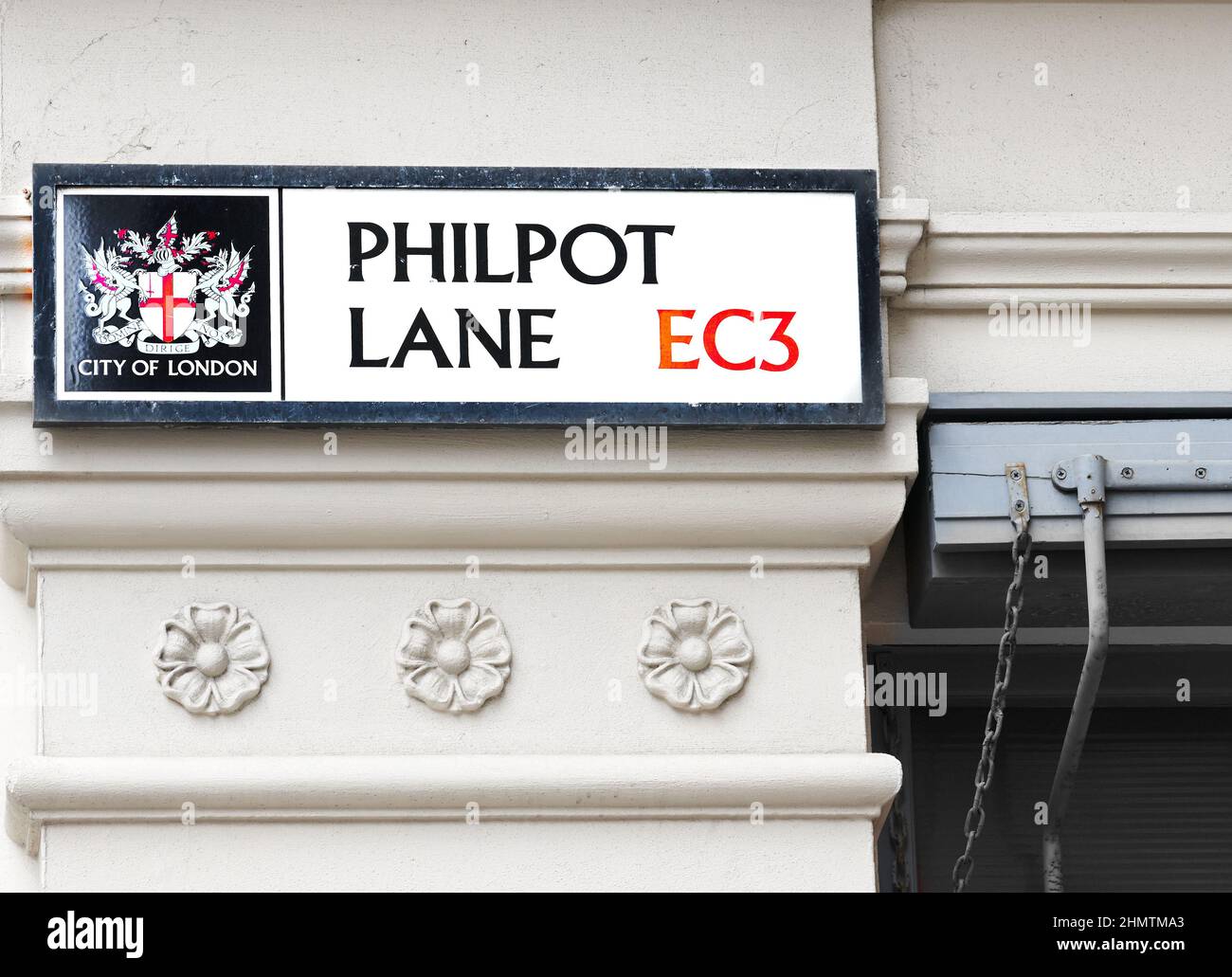 Street sign for Philpot lane, EC3, in the City of london, England Stock ...
