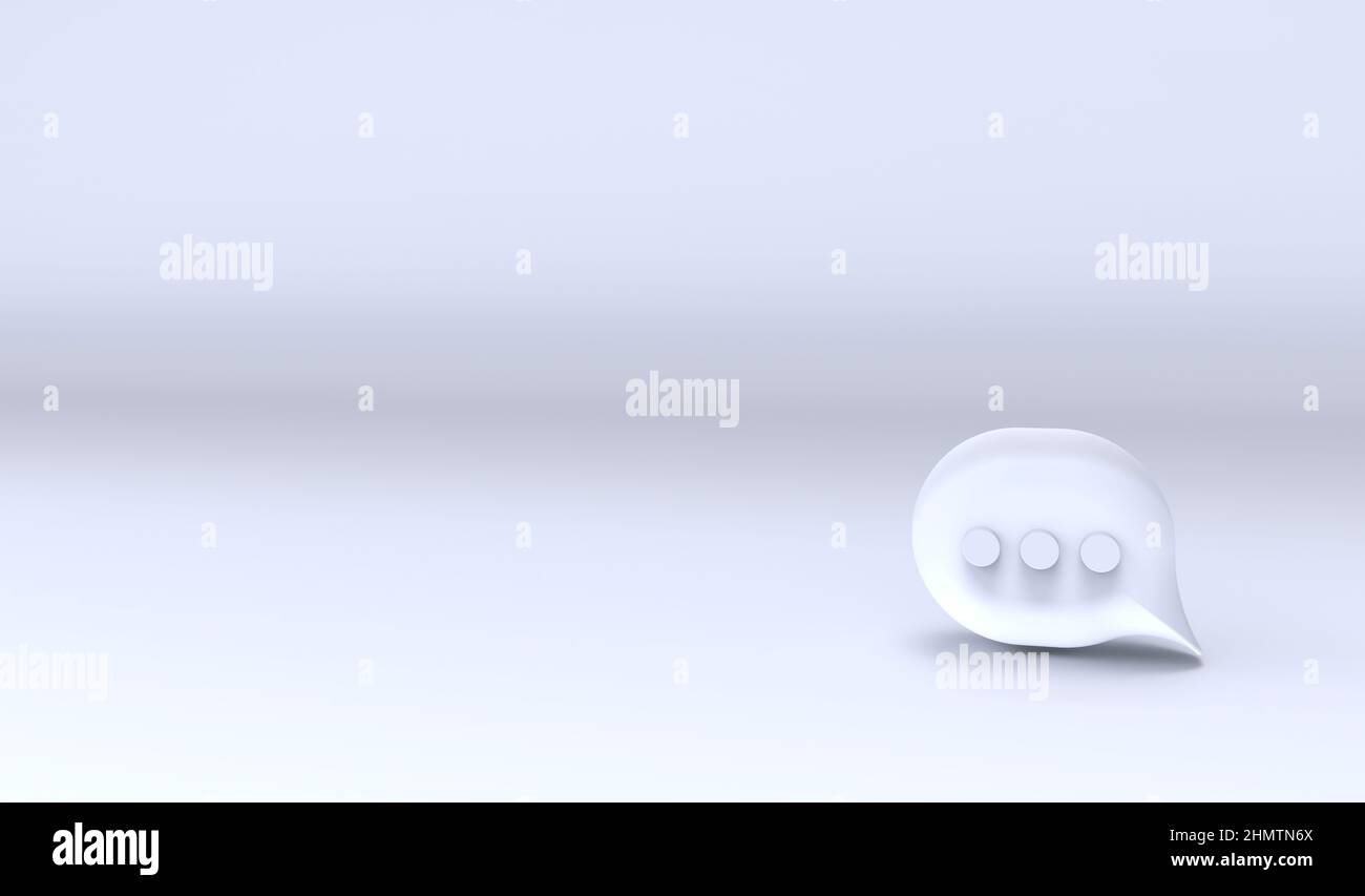 Somple speech bubble talk icon on light gray background. Background ...