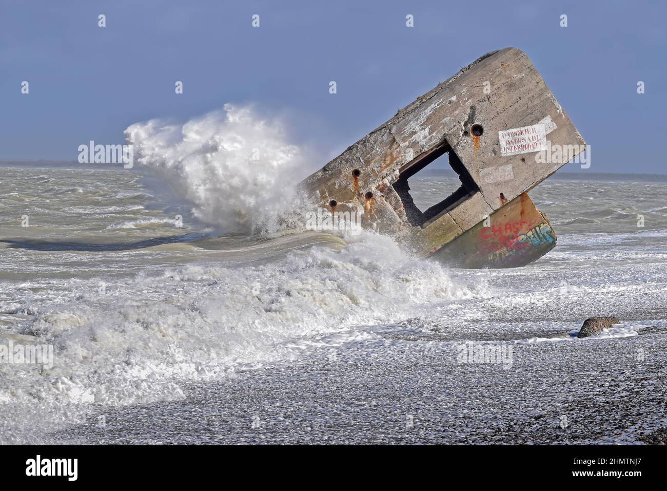 Le blockhaus du Hourdel et son joli papillon Stock Photo - Alamy