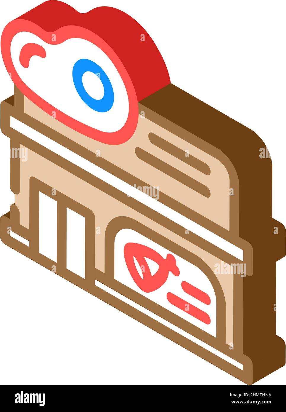 butcher shop isometric icon vector illustration Stock Vector Image ...