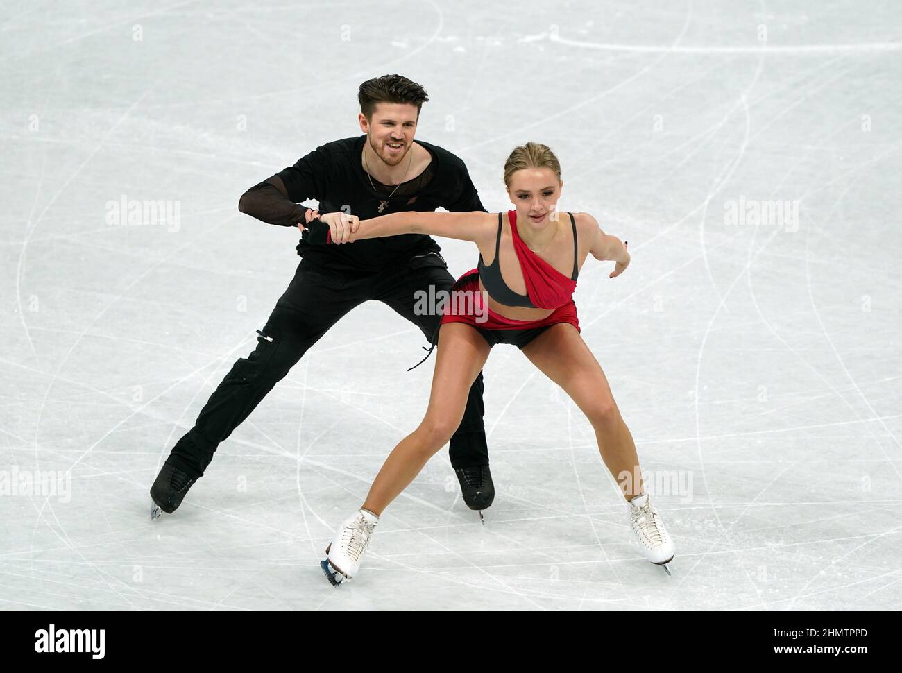 Russian Olympic Committee's Ivan Bukin and Alexandra Stepanova during ...