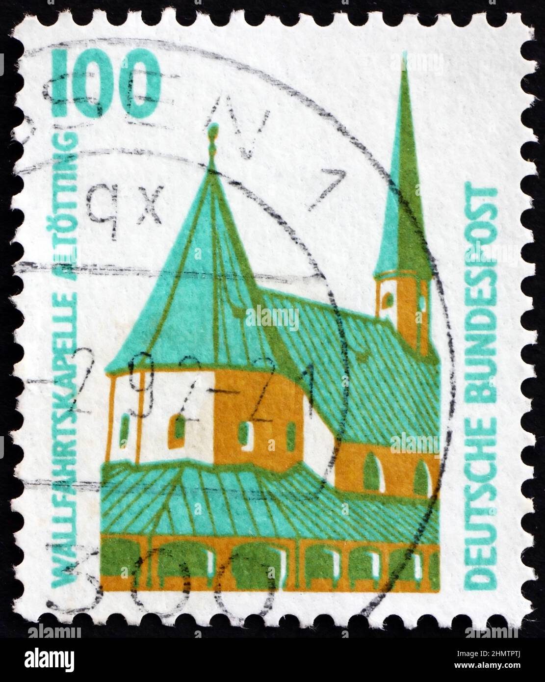 GERMANY - CIRCA 1989: a stamp printed in Germany shows pilgrimage ...