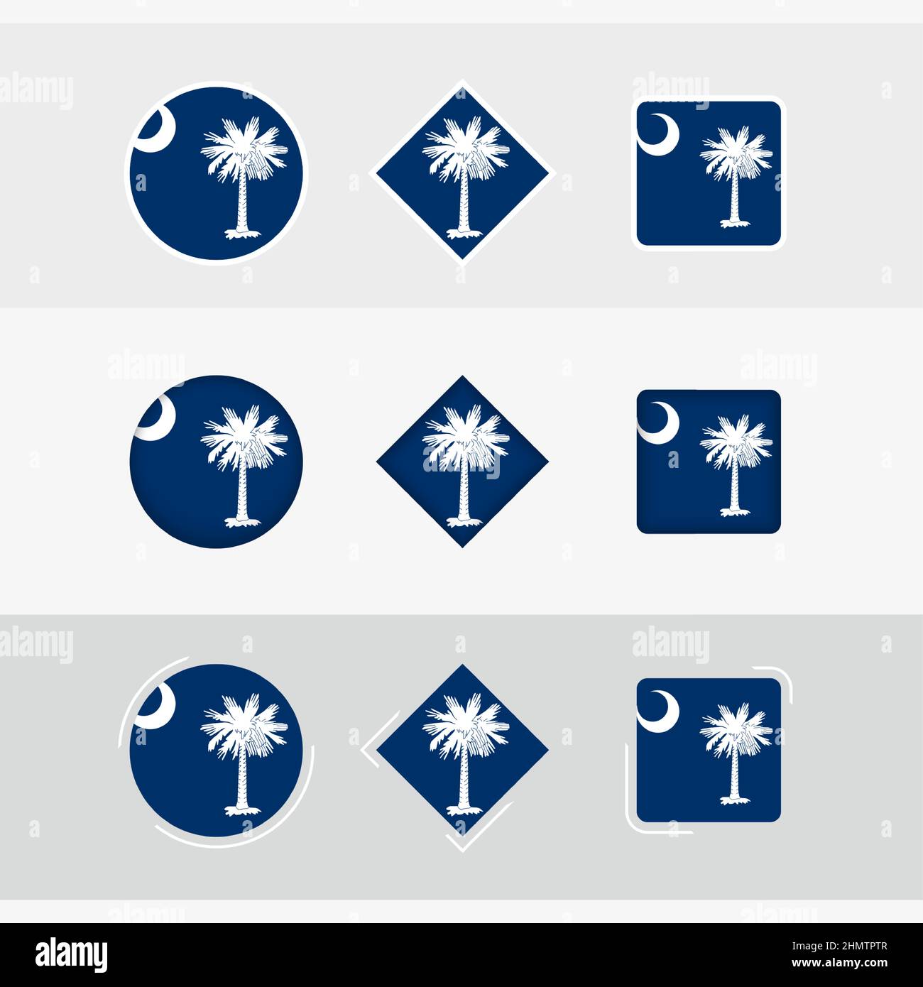 South Carolina flag icons set, vector flag of South Carolina. Three ...