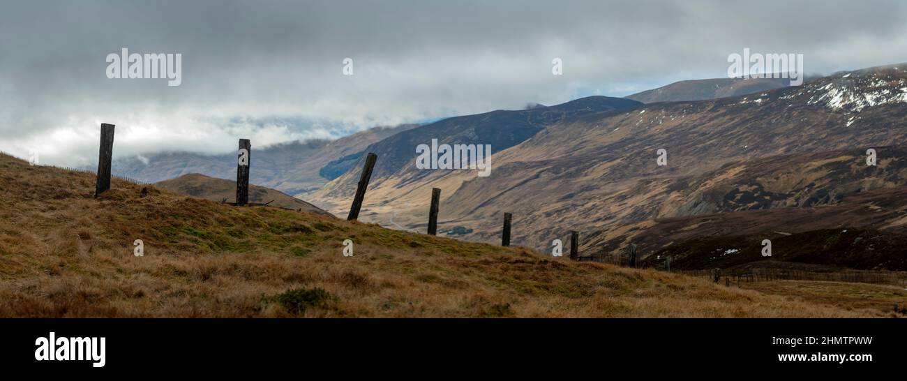 View down the Glenshee valley from Glenshee ski area, Eastern ...