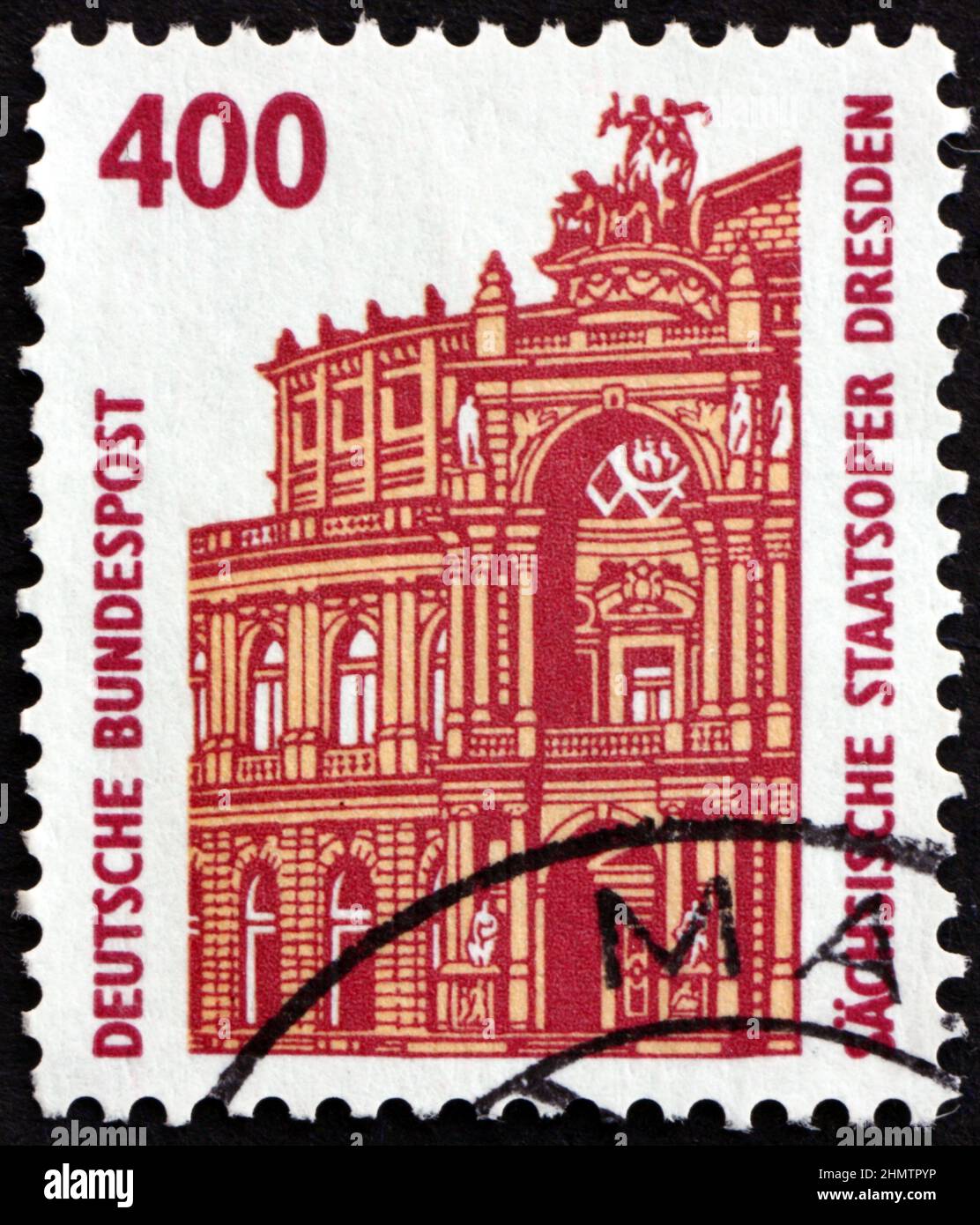 GERMANY - CIRCA 1991: a stamp printed in Germany shows Semper opera ...
