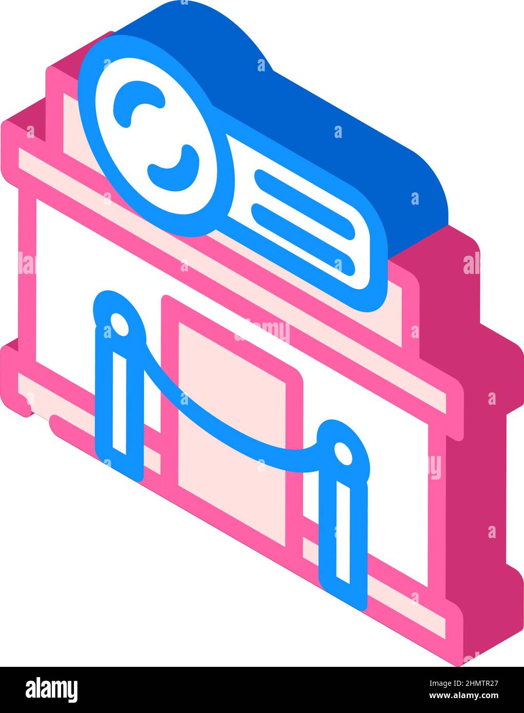 night club building isometric icon vector illustration Stock Vector ...