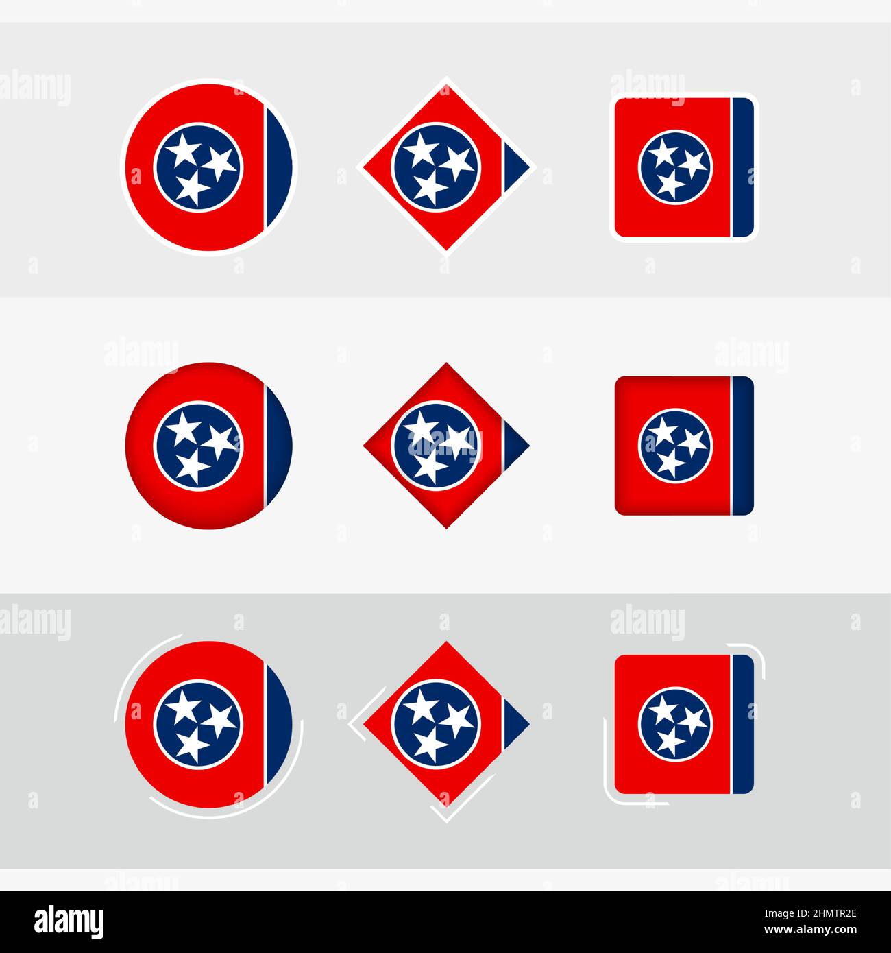 Tennessee symbol collection flag hi-res stock photography and images ...