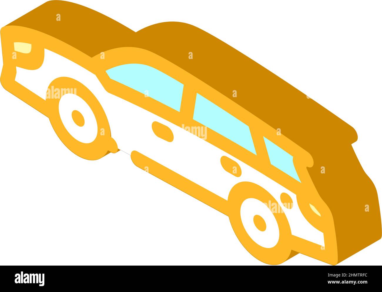 shooting brake car isometric icon vector illustration Stock Vector ...