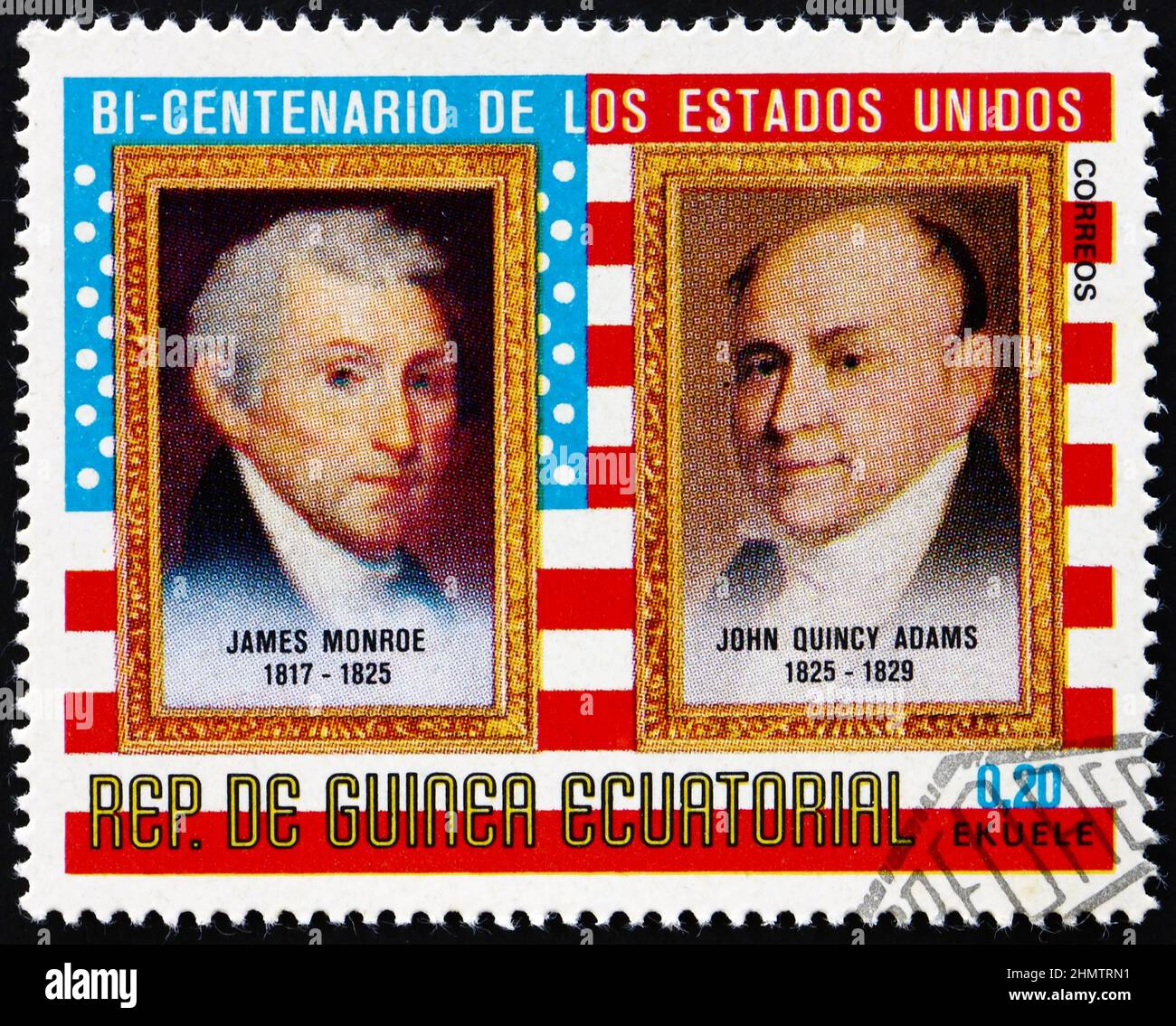 EQUATORIAL GUINEA - CIRCA 1975: a stamp printed in Equatorial Guinea ...