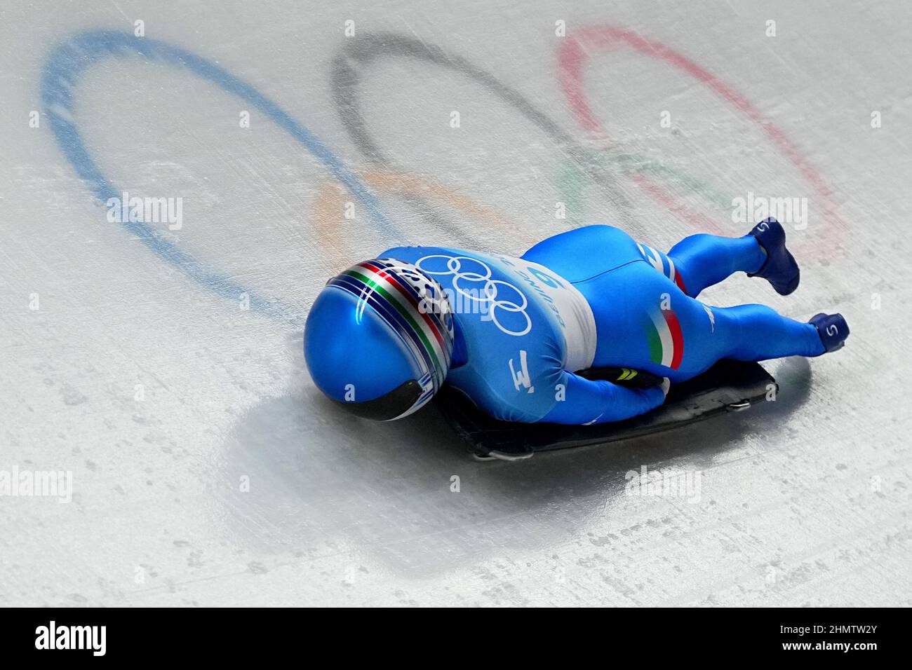Yanqing, China. 12th Feb, 2022. Olympics, skeleton, women, heat 3, at ...