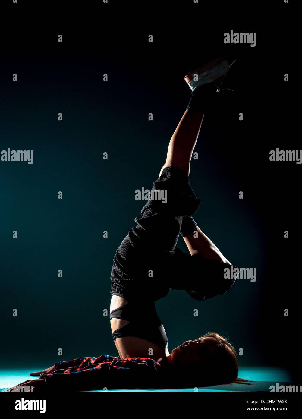 Modern dancing performer exercising during a dance practice Stock Photo ...