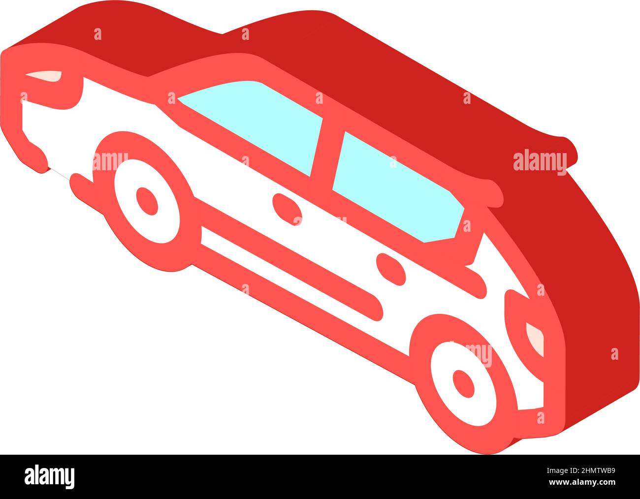 cuv crossover isometric icon vector illustration Stock Vector Image ...