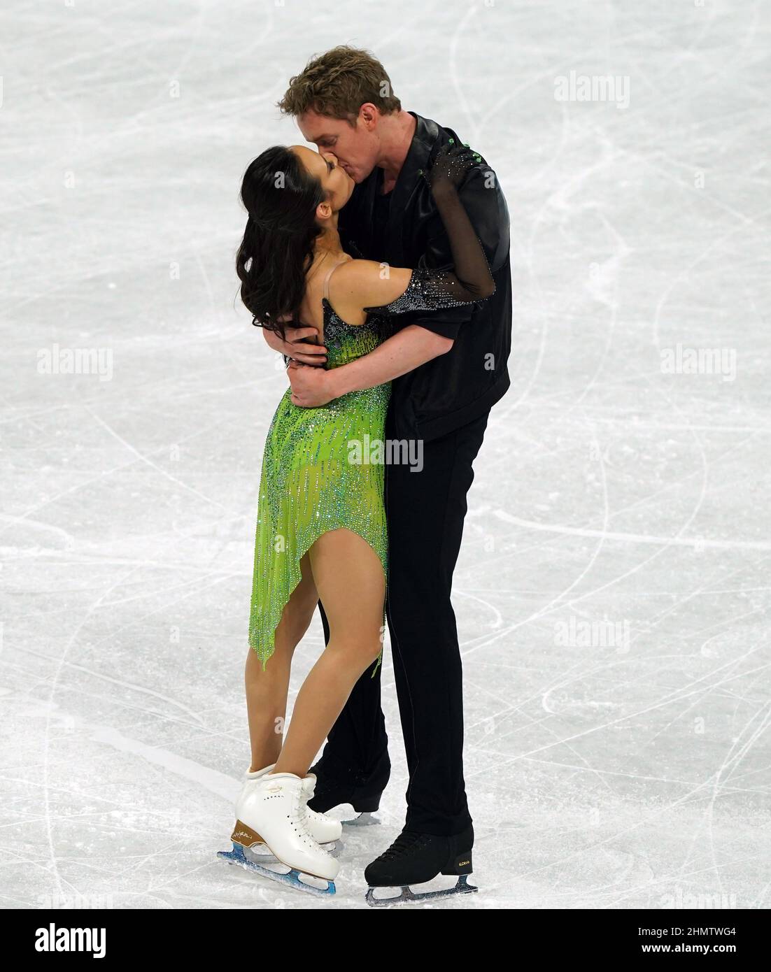 USA's Evan Bates and Madison Chock during the Ice Dance - Rhythm Dance ...