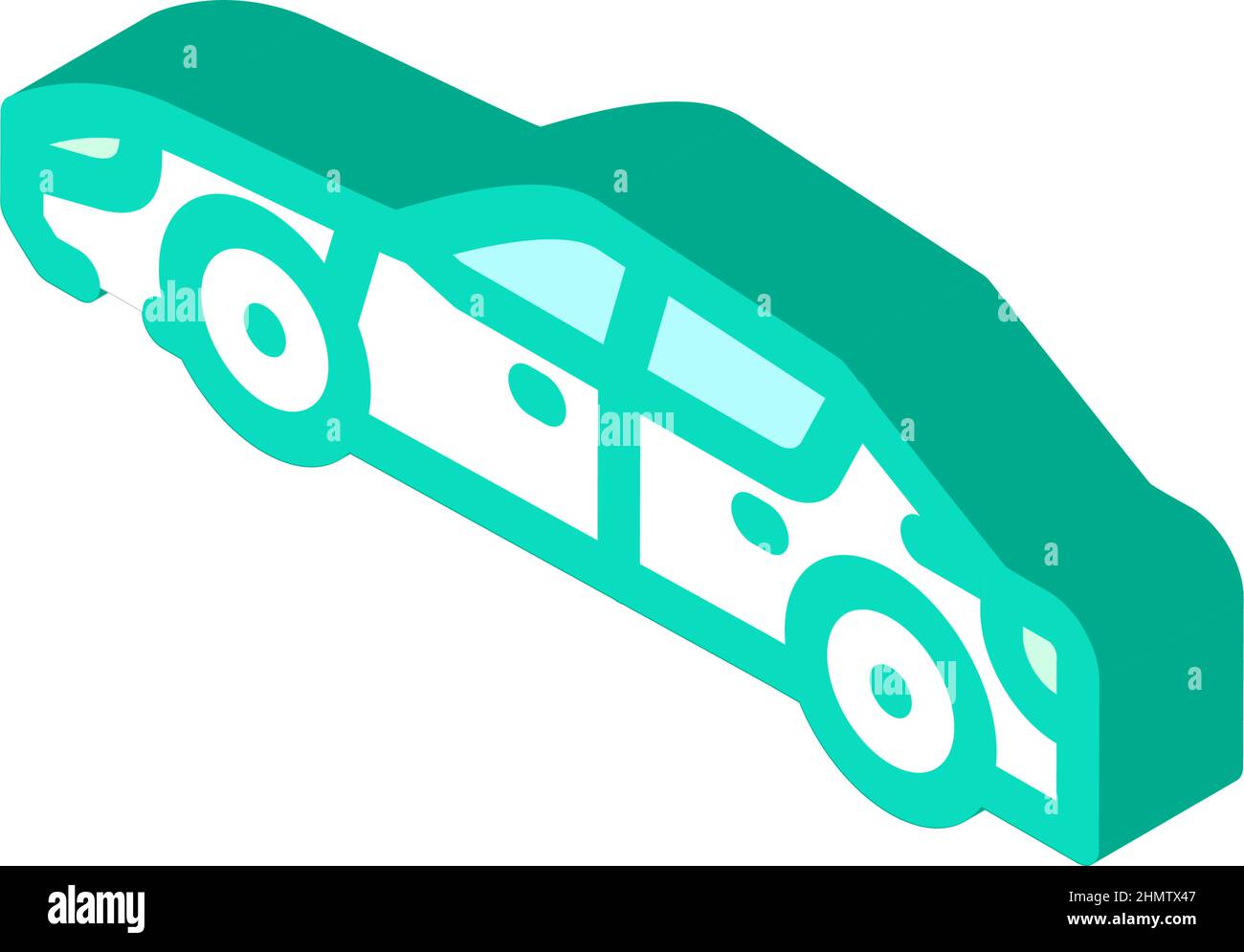 sedan car body type isometric icon vector illustration Stock Vector ...