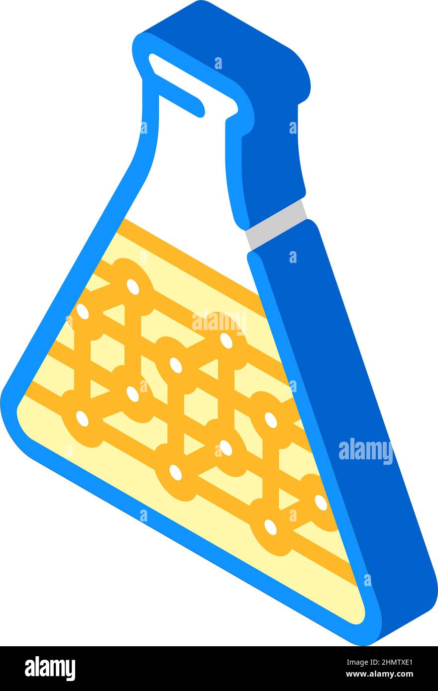 polymers in chemical lab glass isometric icon vector illustration Stock ...