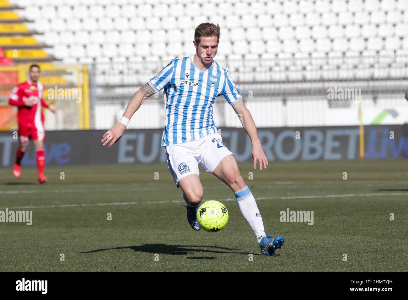 Luca Vido of Spal in action during the Serie B match between AC Monza ...