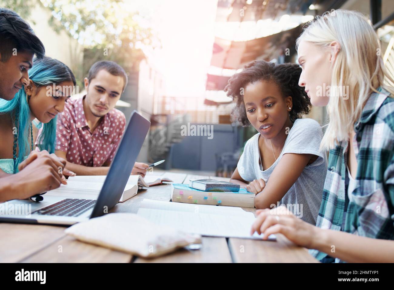 We working on our project even on our break Stock Photo - Alamy