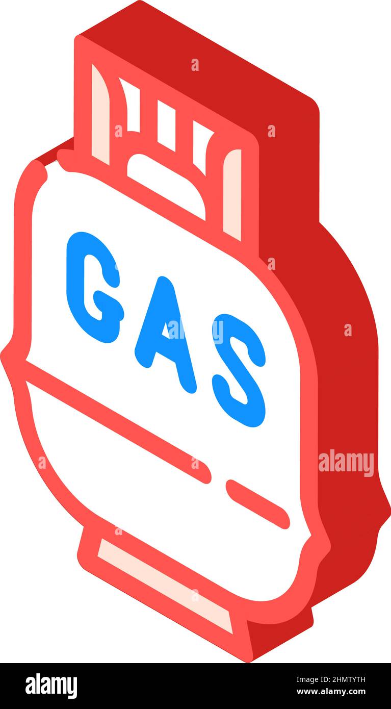 gas cylinder isometric icon vector illustration Stock Vector Image ...