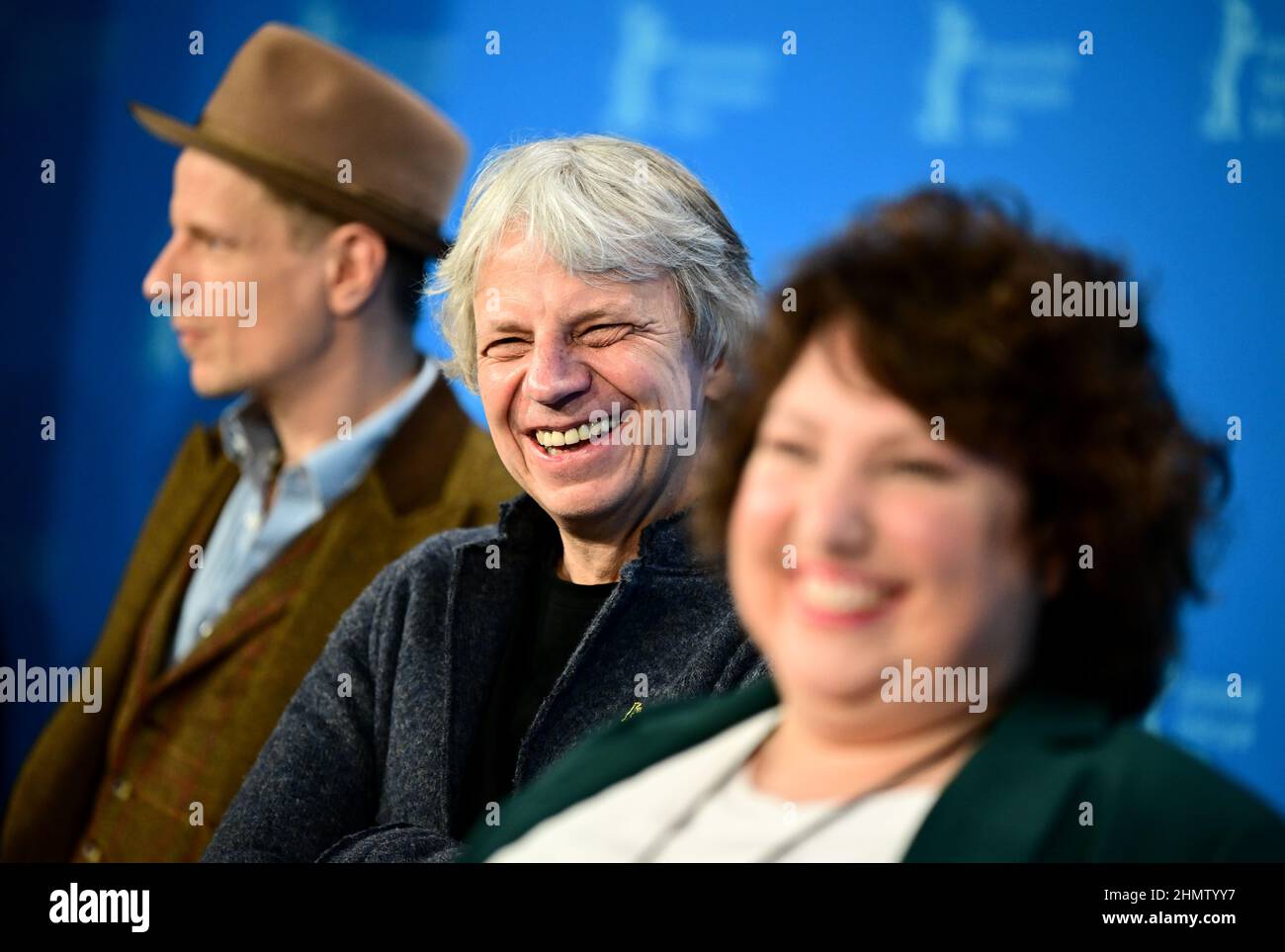 Berlin, Germany. 12th Feb, 2022. Alexander Scheer (l-r), actor, Andreas ...