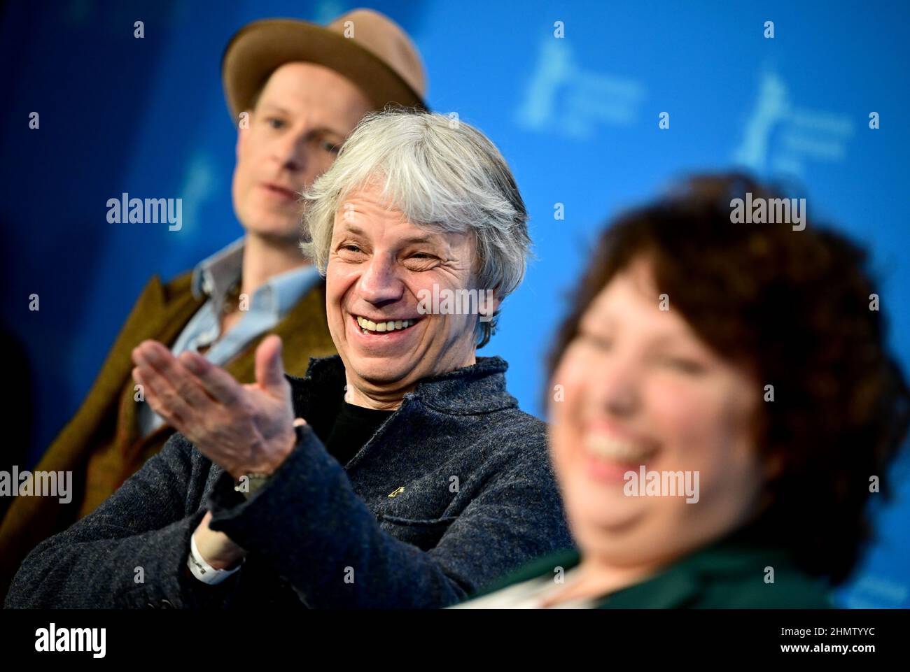 Berlin, Germany. 12th Feb, 2022. Alexander Scheer (l-r), actor, Andreas ...