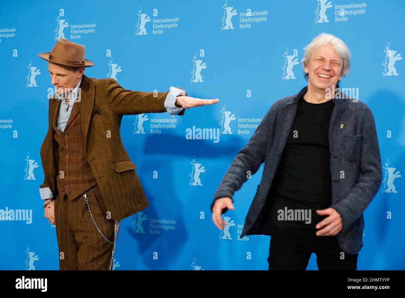 Berlin, Germany. 12th Feb, 2022. Actor Alexander Scheer (l) and ...