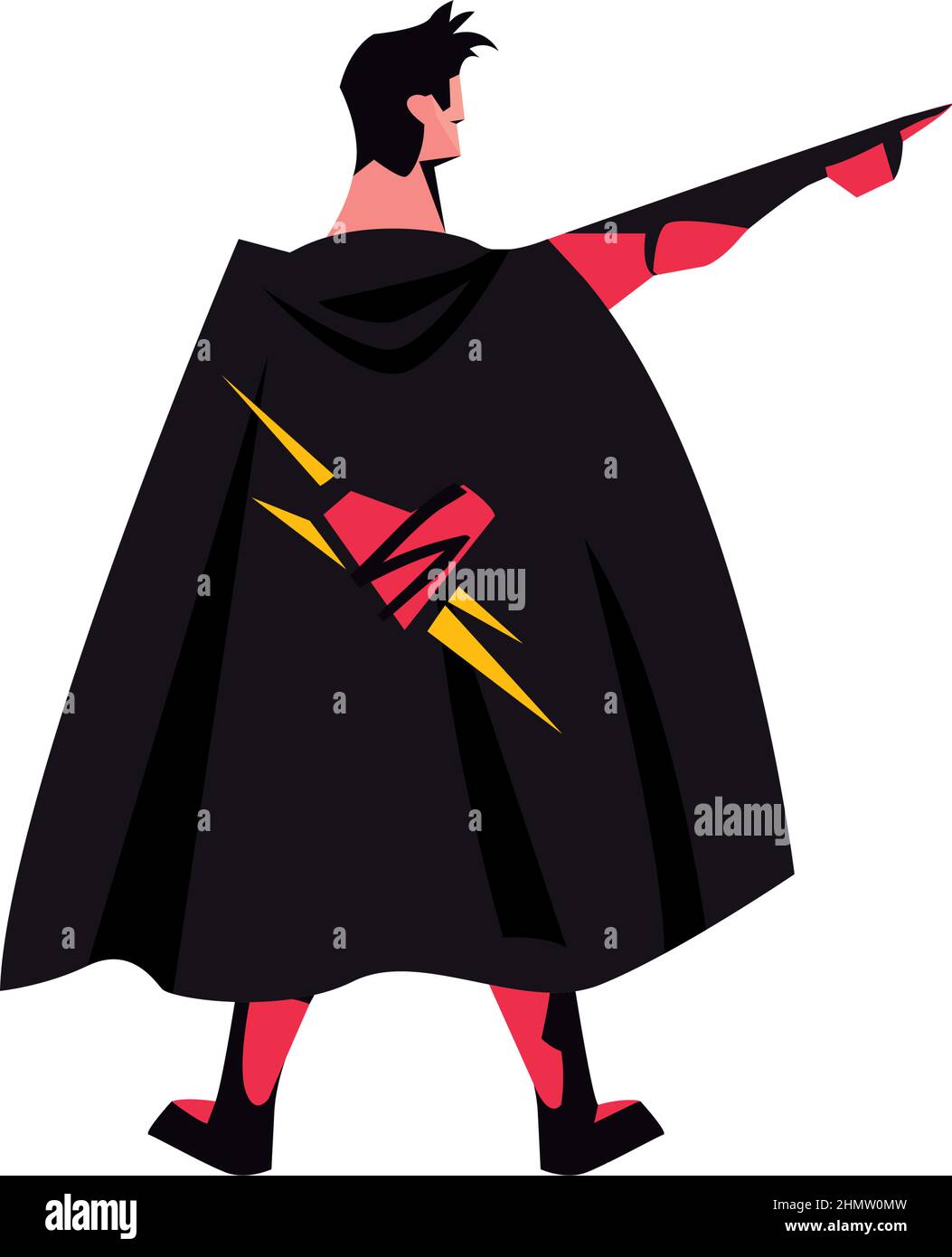 superhero finger pointing over white Stock Vector Image & Art - Alamy