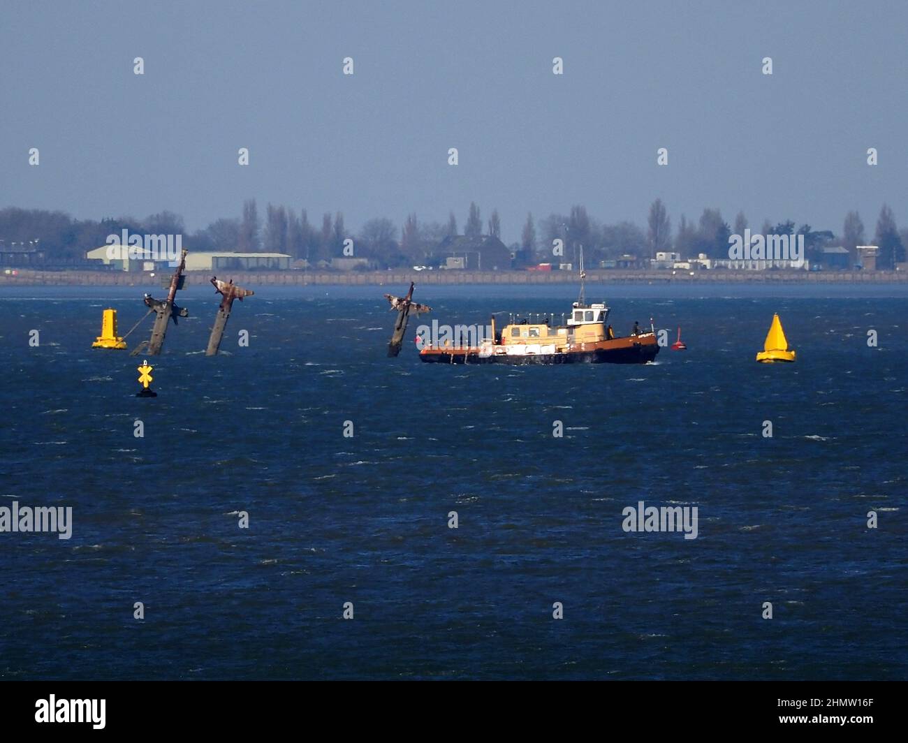 Sheerness, Kent, UK. 12th Feb, 2022. Boat trips around the wreck of SS ...