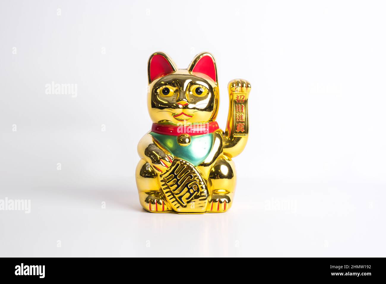 Gold cat maneki Neko asian Japan china lucky good fortune souvenir ...