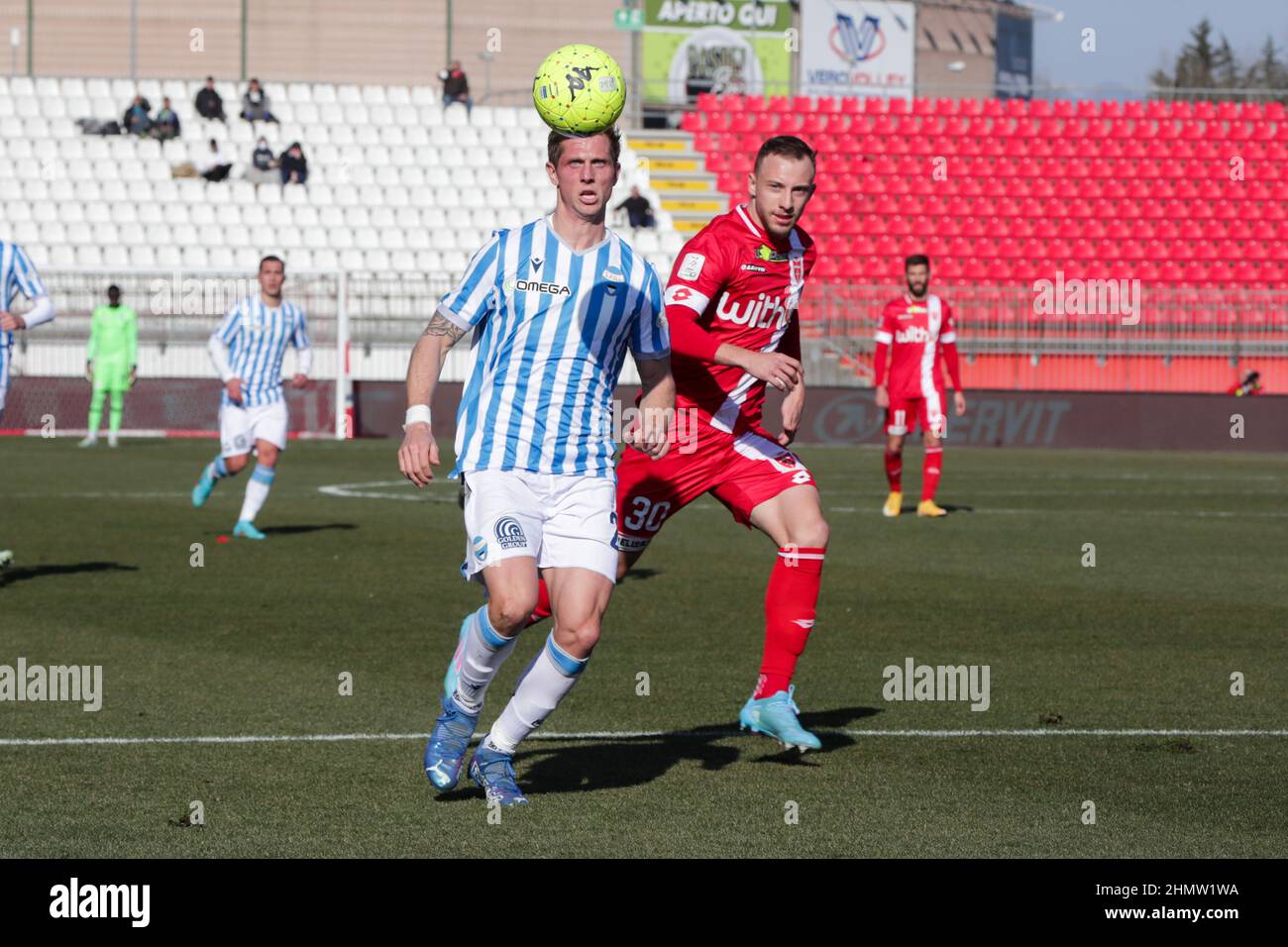 Luca Vido of Spal in action during the Serie B match between AC Monza ...