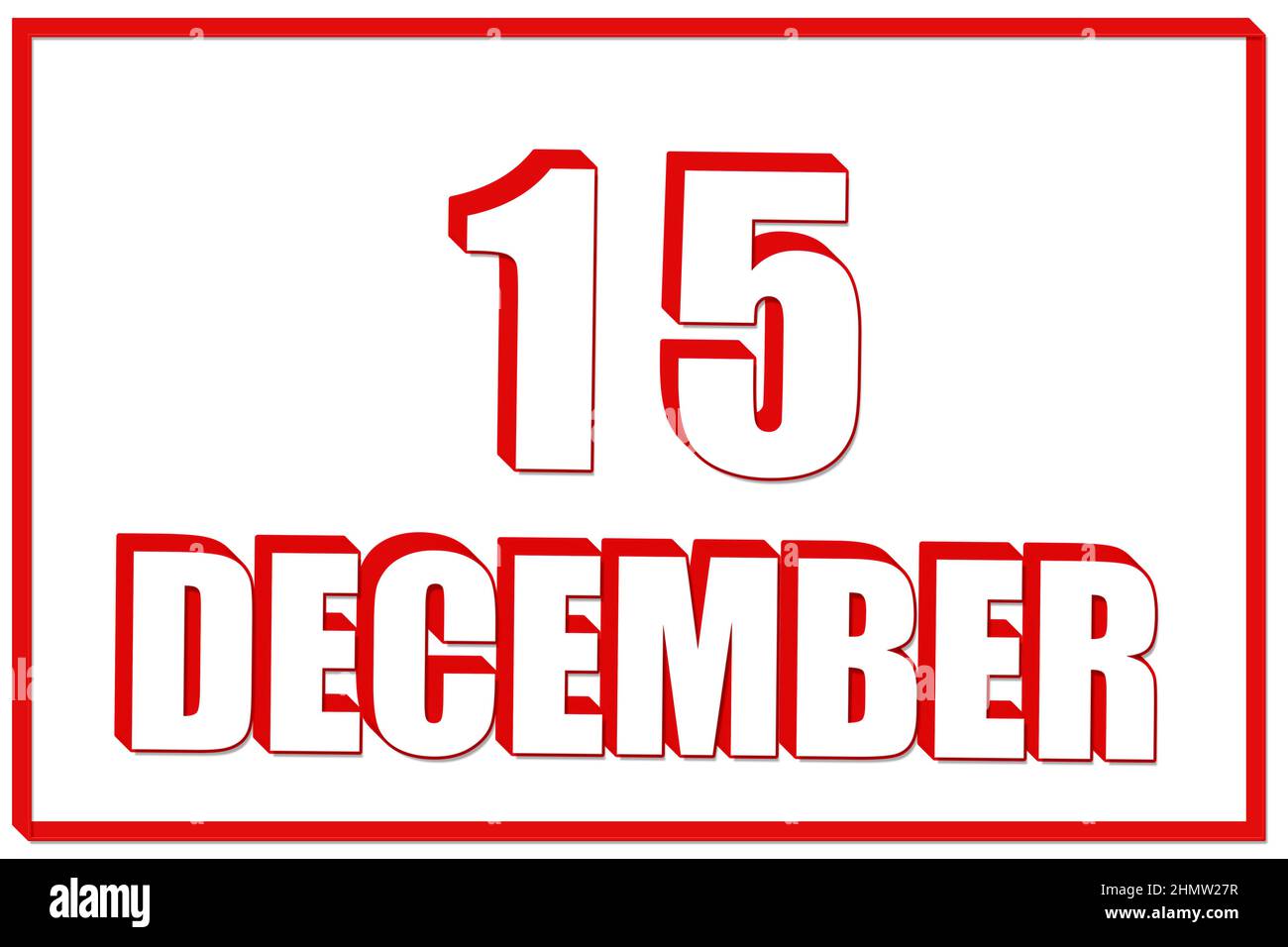 15th day december 3d hi-res stock photography and images - Alamy