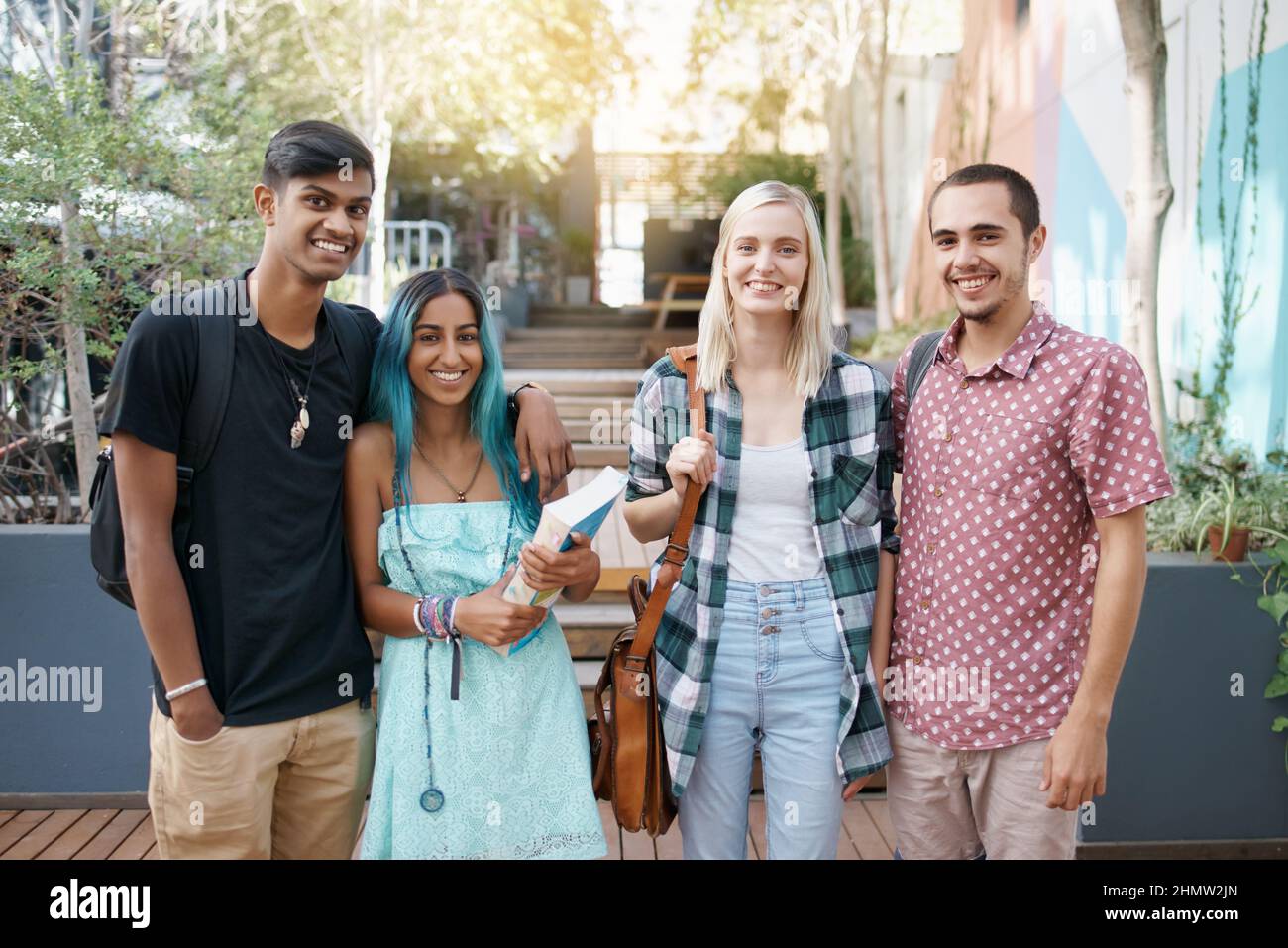 Friends coming together through education Stock Photo - Alamy