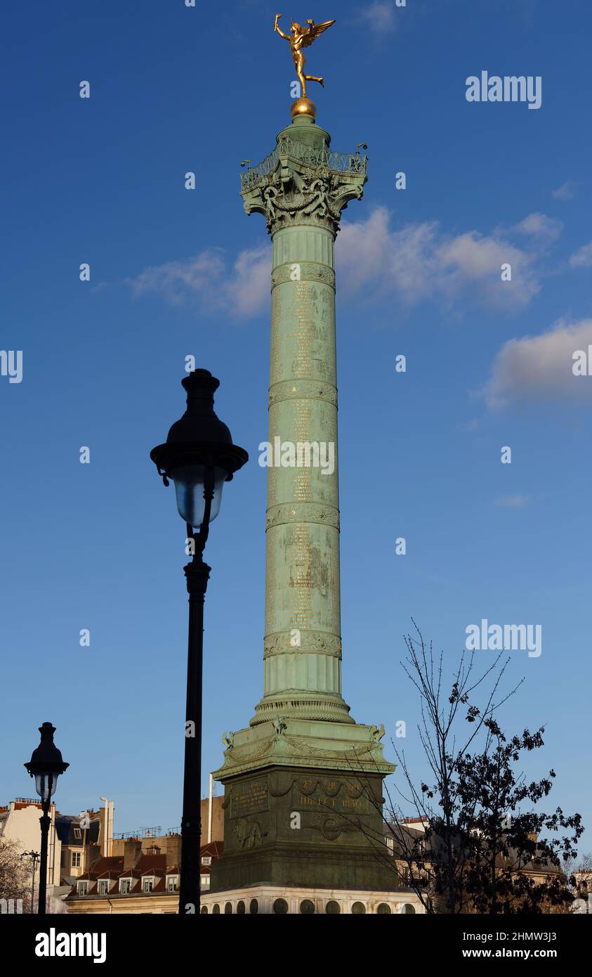 The July Column on Bastille square in Paris, France Stock Photo - Alamy