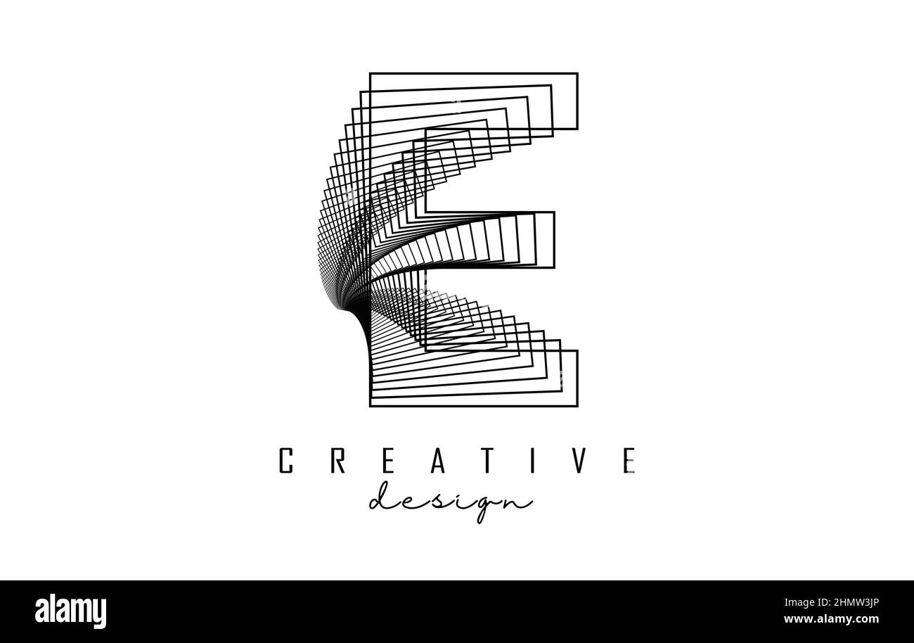 Letter e logo Black and White Stock Photos & Images - Alamy